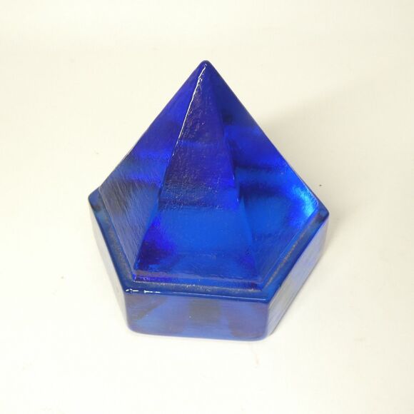Accents | Ship Deck Prism Cobalt Blue Glass Paperweight 45 Tall Vintage ...